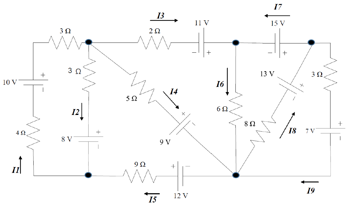 Solved Calculate I1, I2, I3, I4, I5, I6, I7, I8, and | Chegg.com