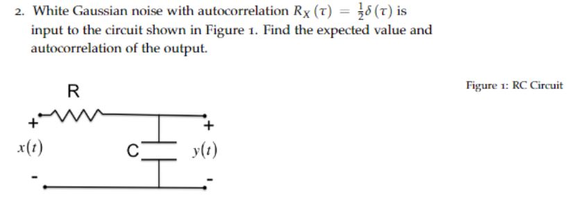 Solved White Gaussian noise with autocorrelation | Chegg.com