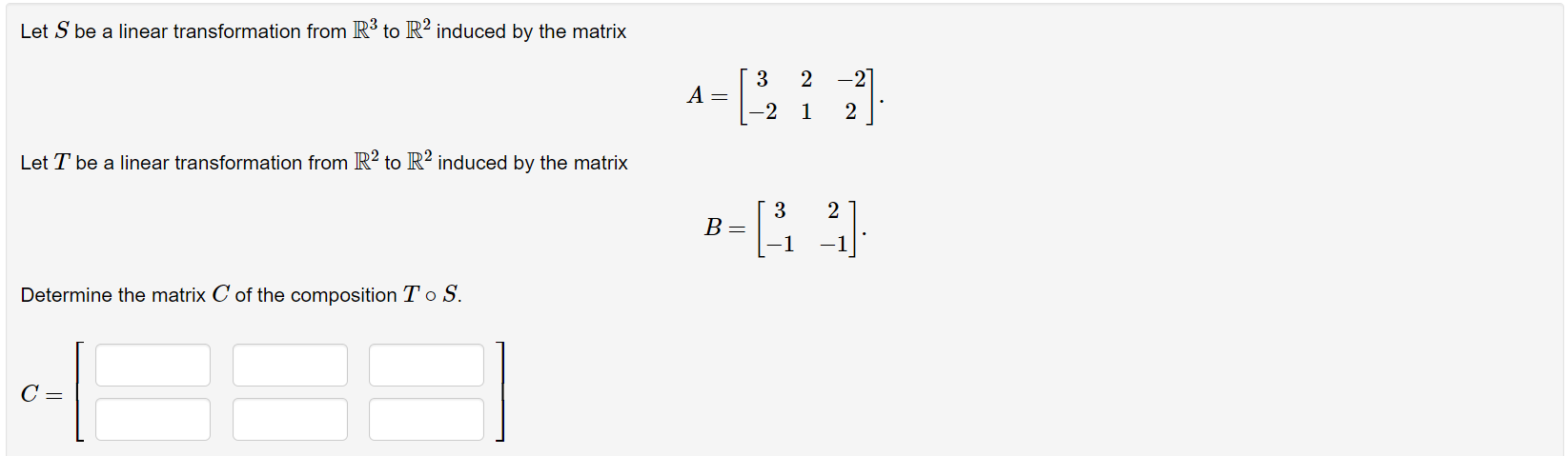 Solved Let S be a linear transformation from R3 to R2 | Chegg.com