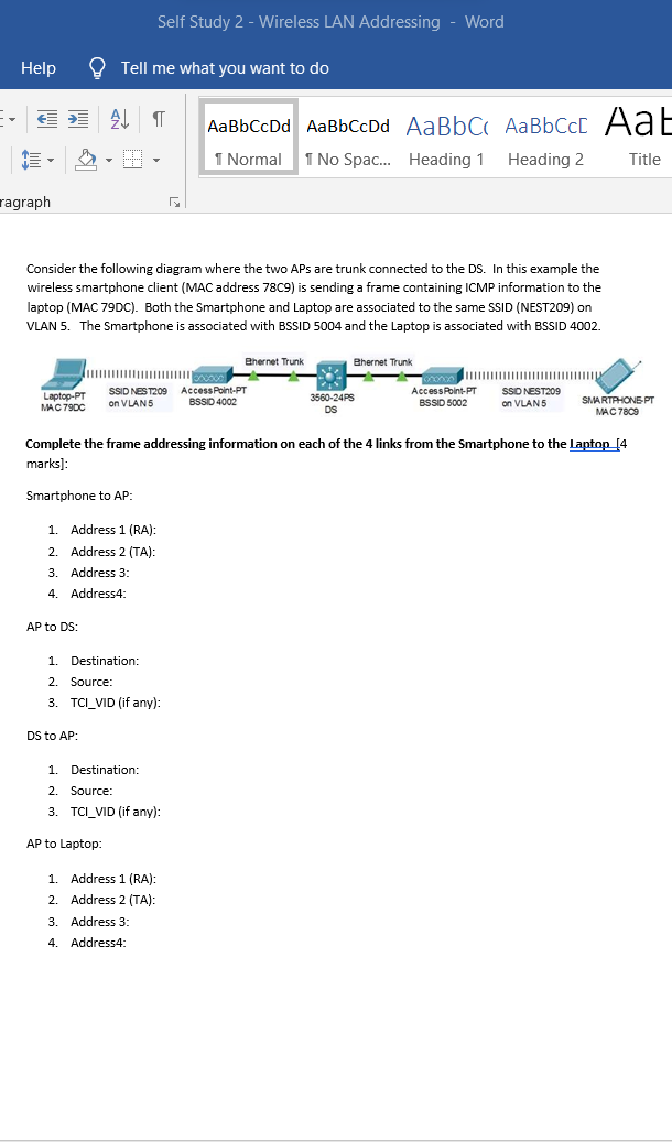 Solved In 802.11 wireless MAC architecture, the DLL header | Chegg.com