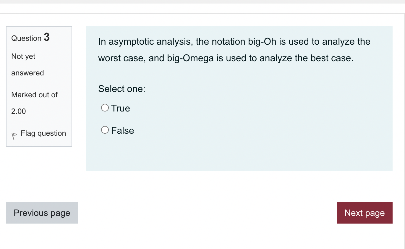 Solved Question 3 In asymptotic analysis, the notation | Chegg.com