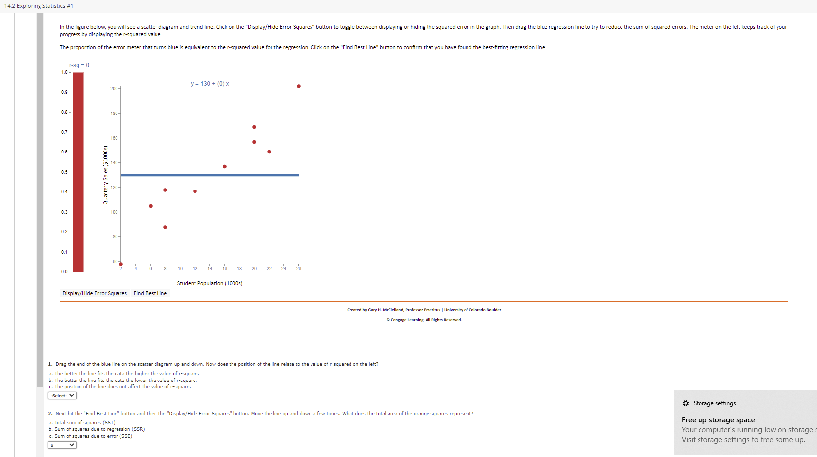 14.2 Exploring Statistics #1 In the figure below, you | Chegg.com