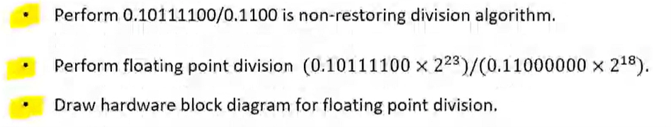 Solved Perform 0.10111100/0.1100 is non-restoring division | Chegg.com