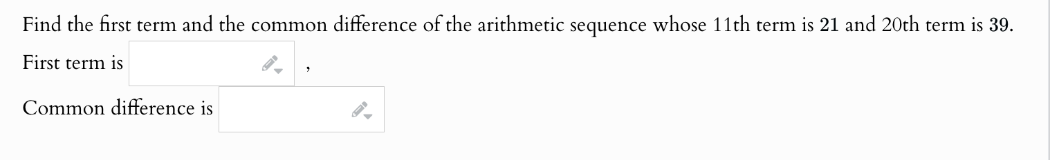 Solved Find the first term and the common difference of the | Chegg.com
