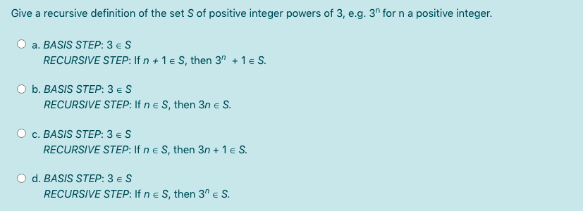 Solved Give a recursive definition of the set of positive | Chegg.com