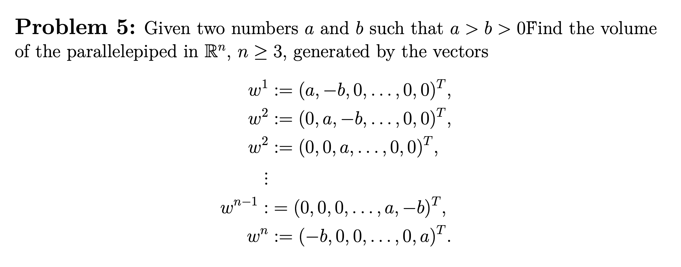 Solved Problem 5: Given two numbers a and b such that a>b>0 | Chegg.com Solved Problem 5: Given two numbers a and b such that a>b>0 | Chegg.com