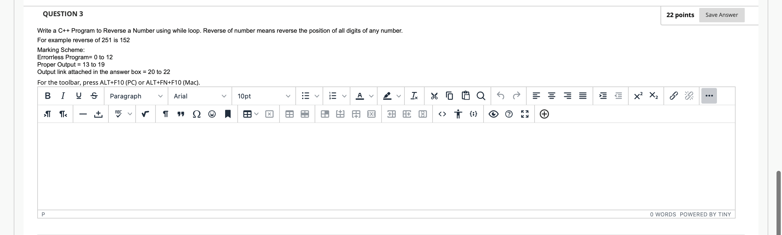 Solved QUESTION 3 22 points Save Answer Write a C++ Program | Chegg.com