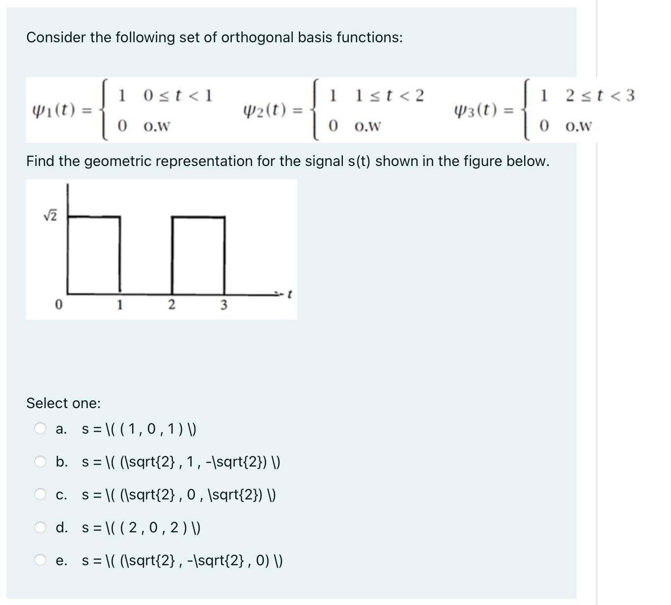 Solved Consider the following set of orthogonal basis | Chegg.com