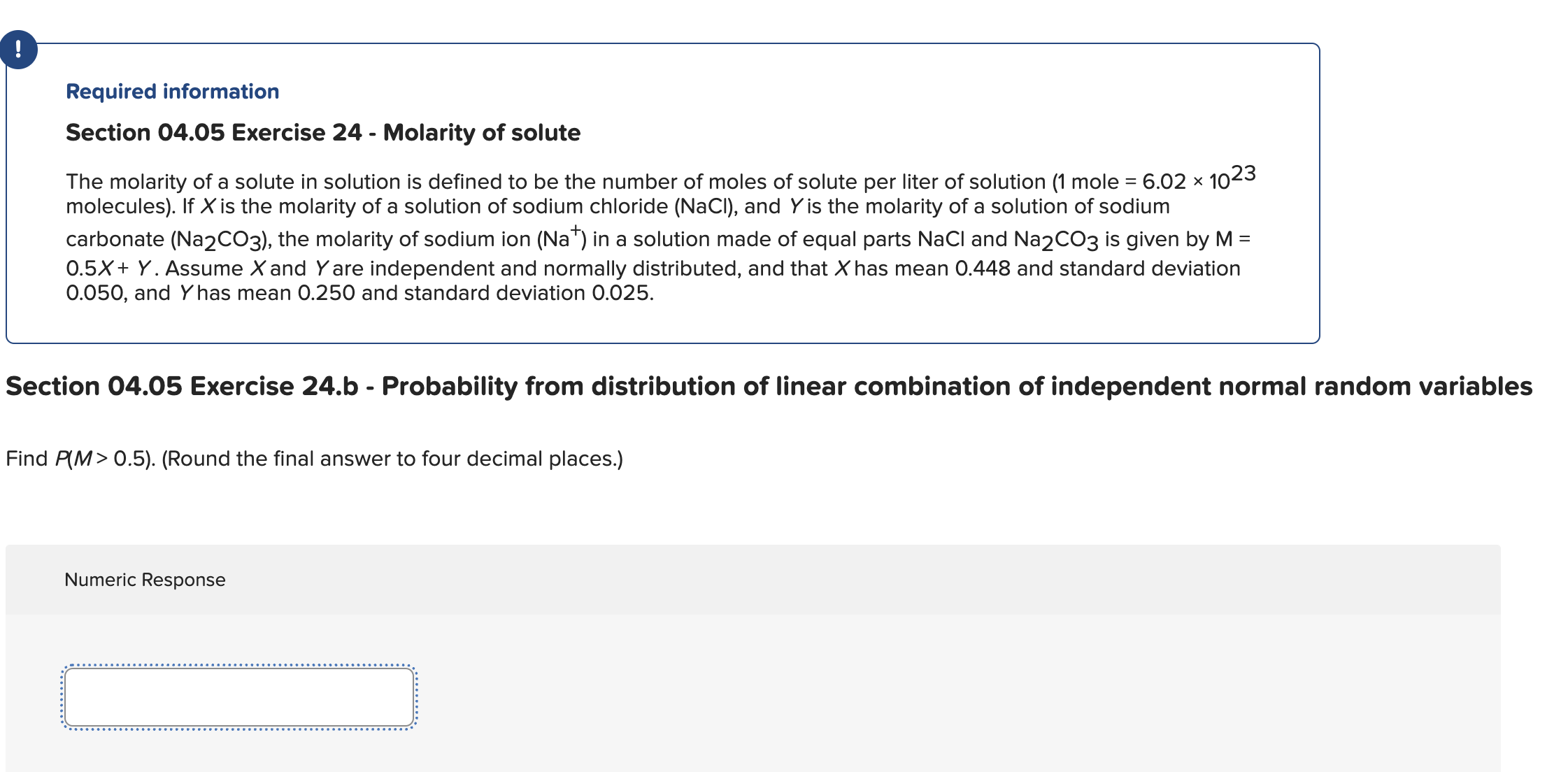 Solved Required information Section 04.05 Exercise 04 - | Chegg.com