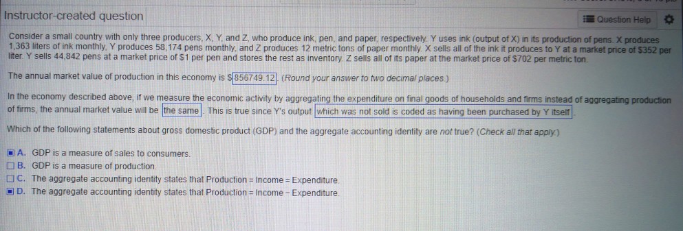 Solved Instructor-created question Question Help Consider a | Chegg.com