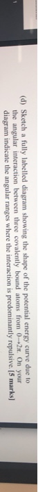 (d) Sketch a fully labelled diagram showing the shape | Chegg.com