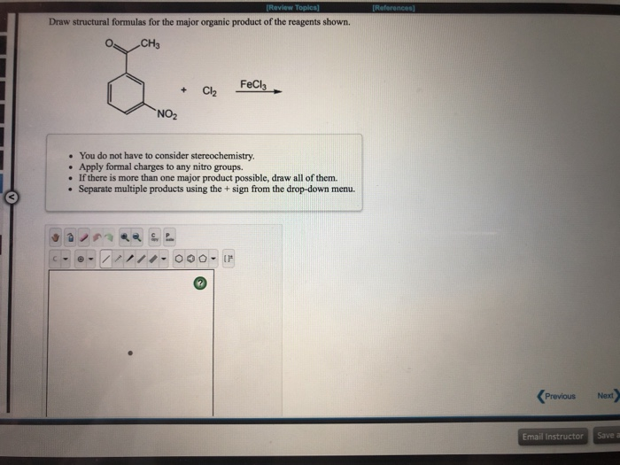 Solved Draw structural formulas for the major organic | Chegg.com