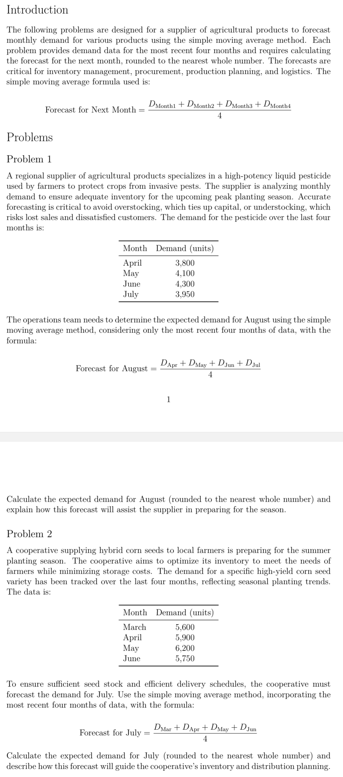 Solved Dry autumn conditions increase demand for efficient | Chegg.com