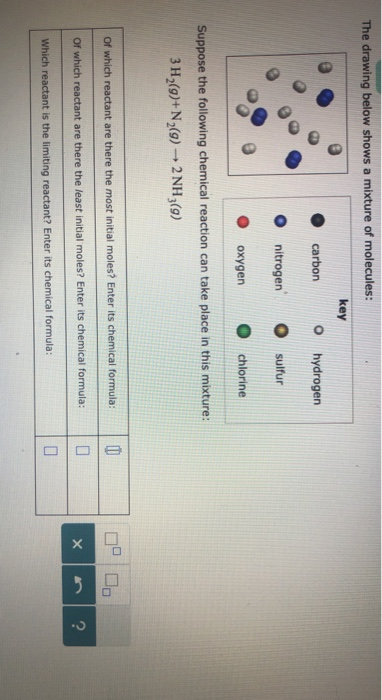 Solved The drawing below shows a mixture of molecules: key . | Chegg.com