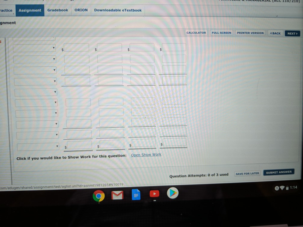 Solved nent CALCULATOR FULL SCREEN PRINTER VERSION BACK NEXT | Chegg.com