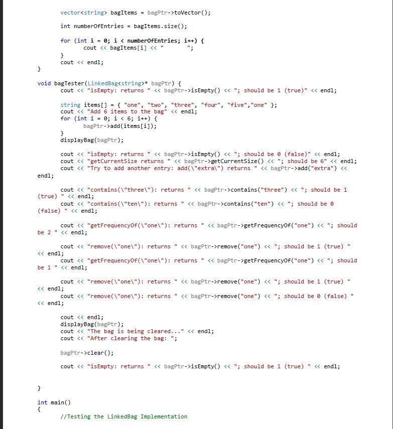 Solved In This Lab You Are Required To Implement The Bag Adt 5758