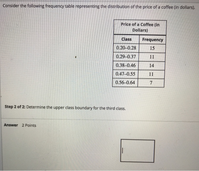 Solved Consider the following frequency table representing | Chegg.com