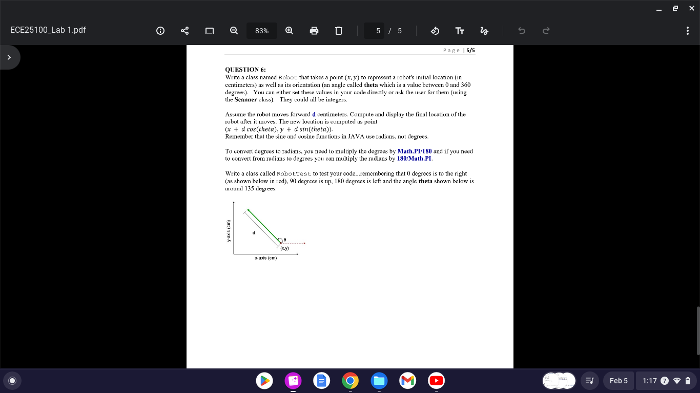 Solved QUESTION 6: Write a class named Robot that takes a | Chegg.com