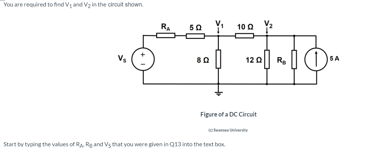Solved Voltage Source and Resistor values for Q15 RA = | Chegg.com