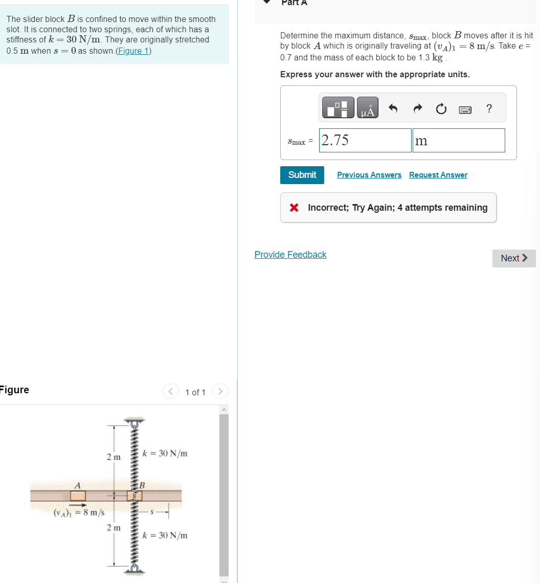 Solved The slider block B is confined to move within the | Chegg.com