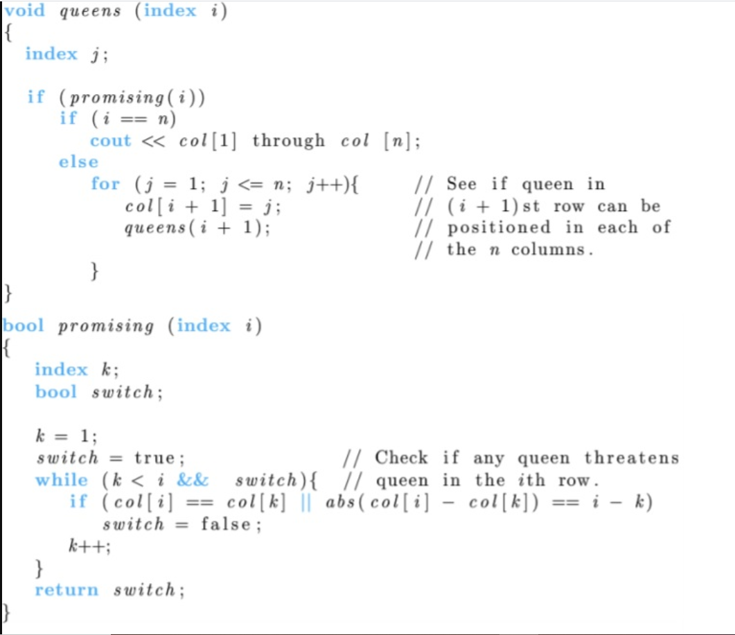 7. Improve the Backtracking algorithm for the | Chegg.com