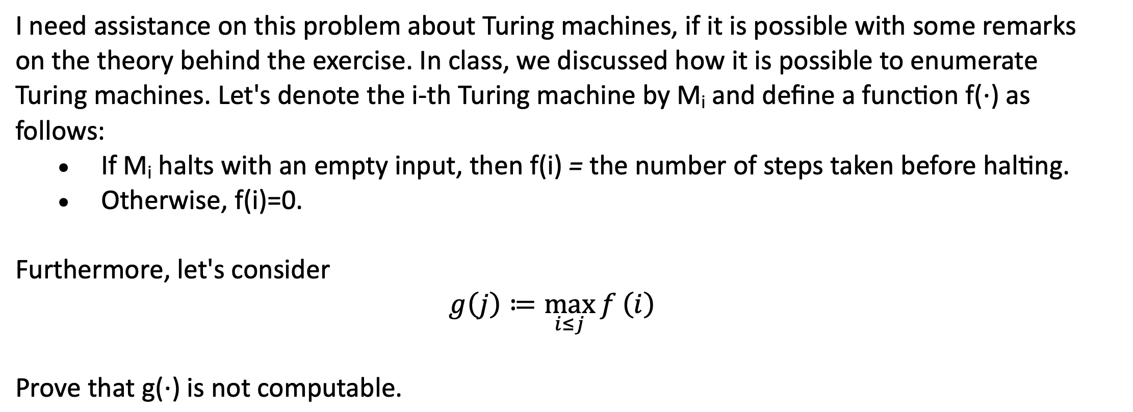 Solved I need assistance on this problem about Turing | Chegg.com