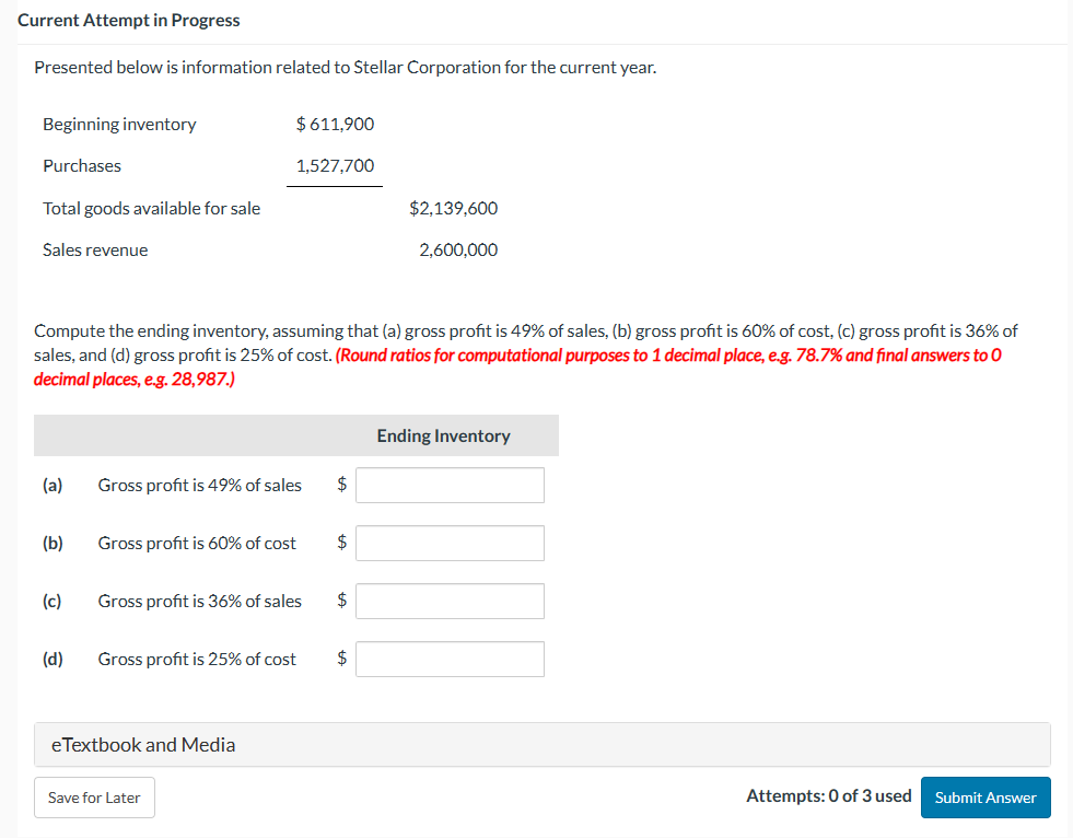 Solved Current Attempt in Progress Presented below is | Chegg.com