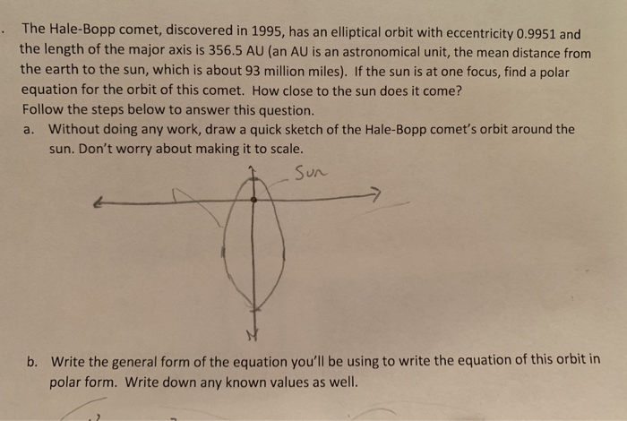 Solved The Hale Bopp Comet Discovered In 1995 Has An