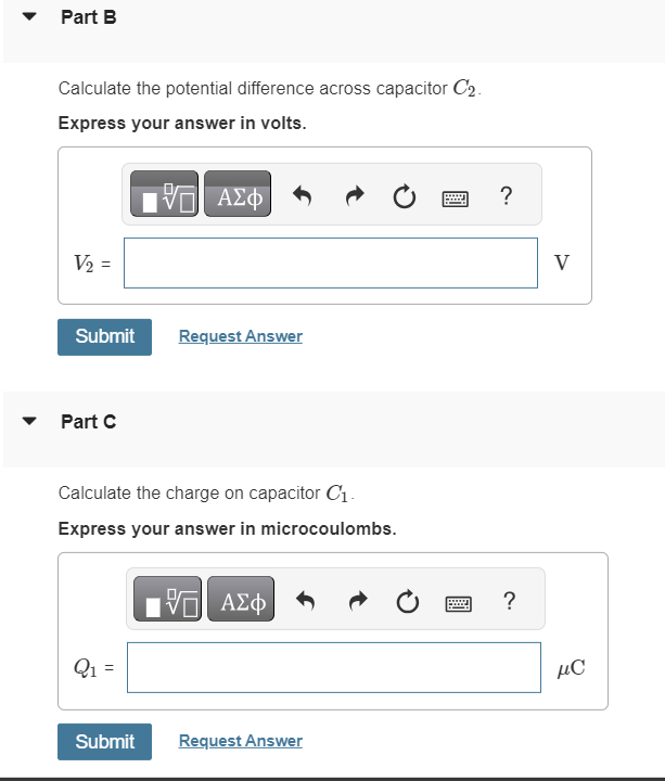 Solved In (Figure 1), let C1=3.30μF,C2=5.50μF, and Vab=50.0 | Chegg.com