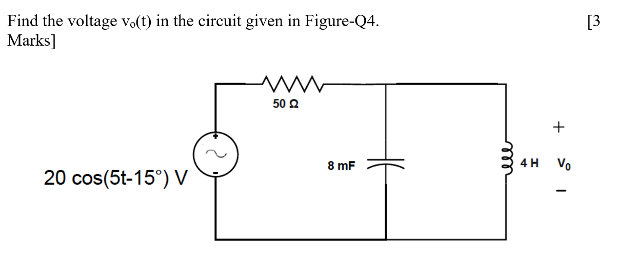 Solved Find the voltage v0(t) ﻿in the circuit given in | Chegg.com
