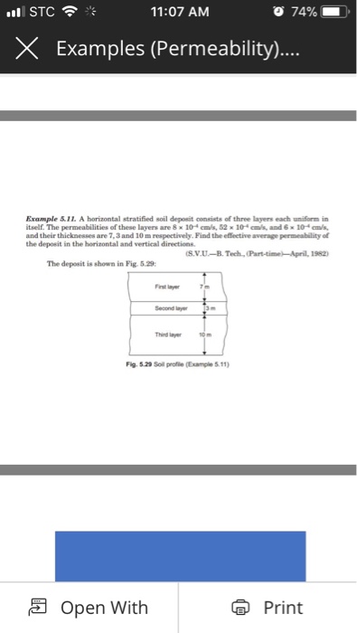 Solved 11:07 AM 74% Examples (Permeability).. Example &11. A | Chegg.com