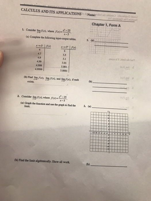 Solved Consider lim_x rightarrow 5 f(x) where f(x) = x^2 - | Chegg.com