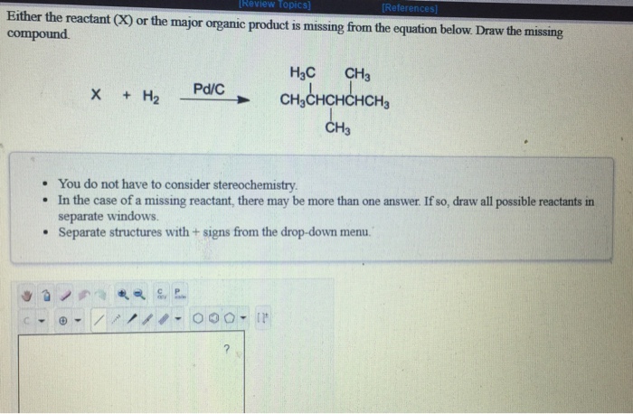 Solved Review Topics) References Either the reactant (X) or | Chegg.com