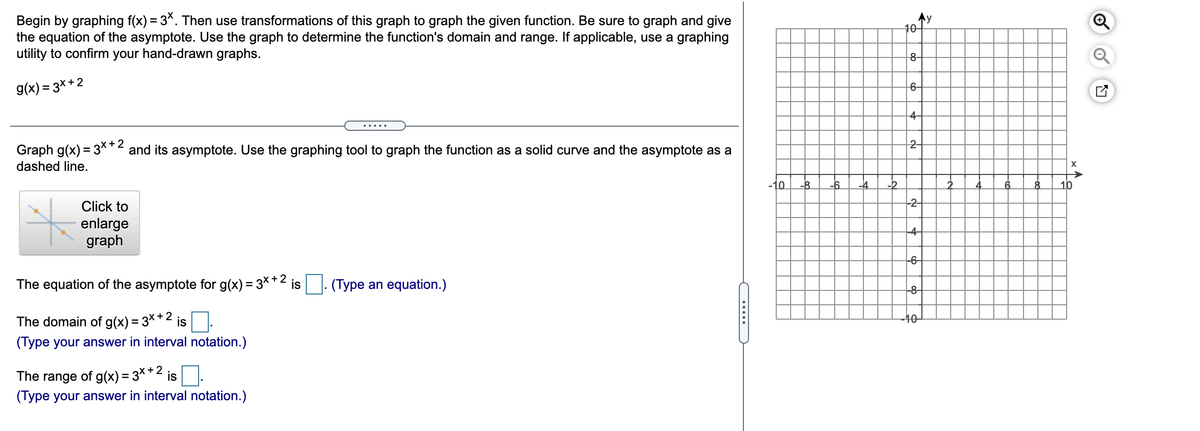 Solved 10- Begin by graphing f(x) = 38. Then use | Chegg.com