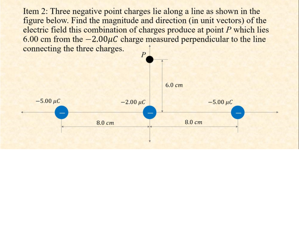 Solved Item 2: Three negative point charges lie along a line | Chegg.com