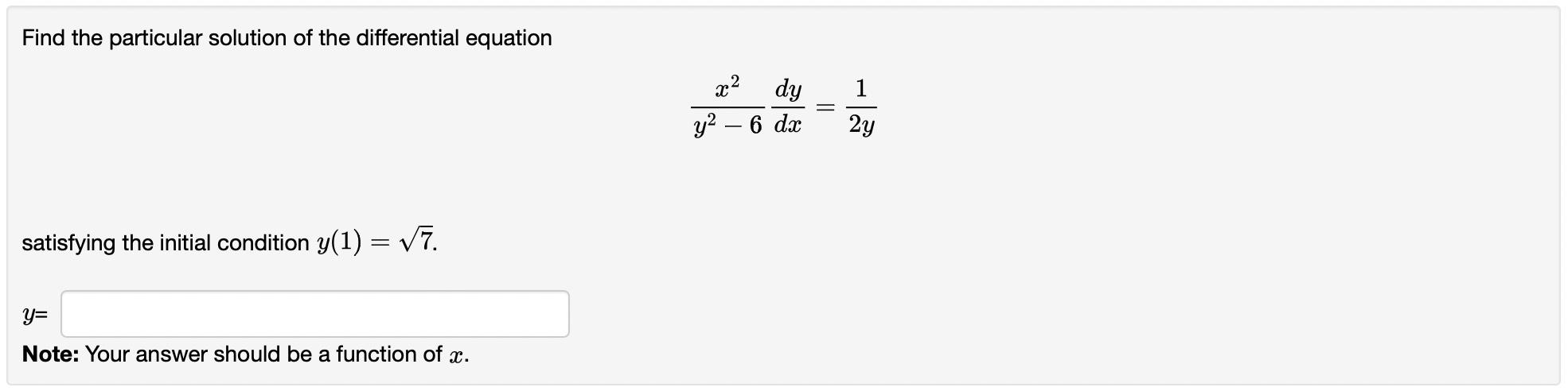 Solved Find the particular solution of the differential | Chegg.com