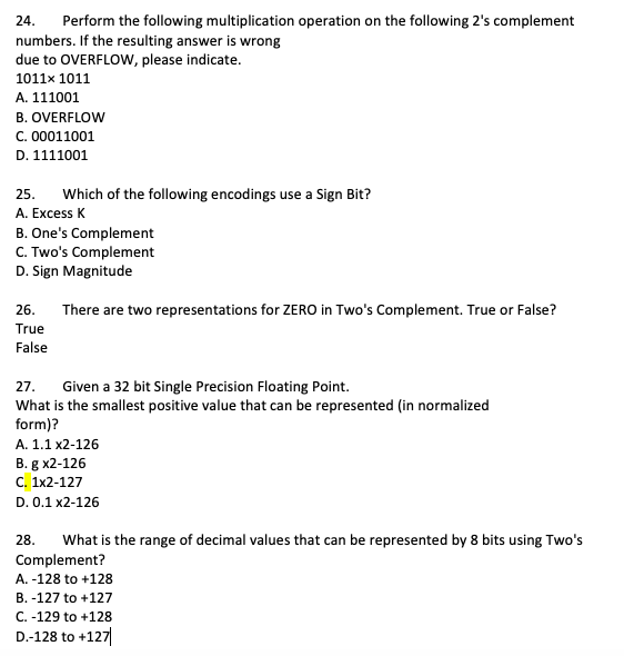 24. Perform the following multiplication operation on | Chegg.com