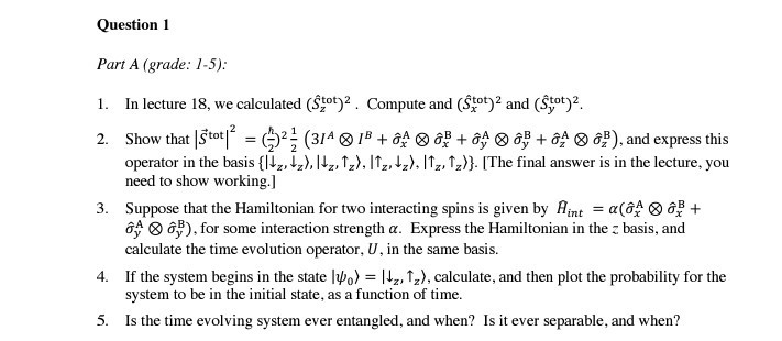 Solved Question 1 Part A (grade: 1-5): In lecture 18, we | Chegg.com