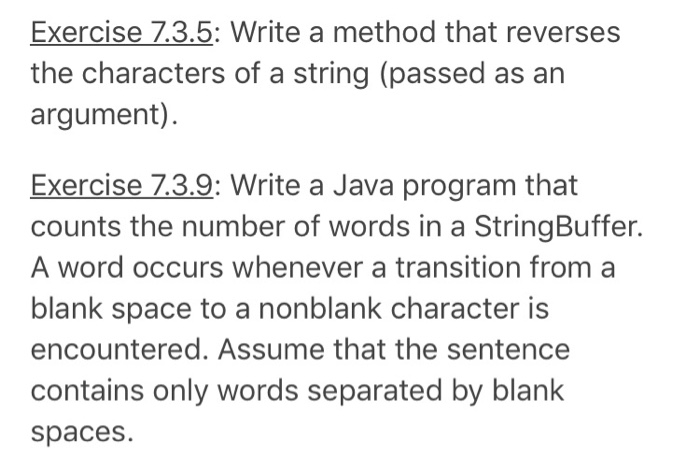 Solved Exercise 735 Write A Method That Reverses The 