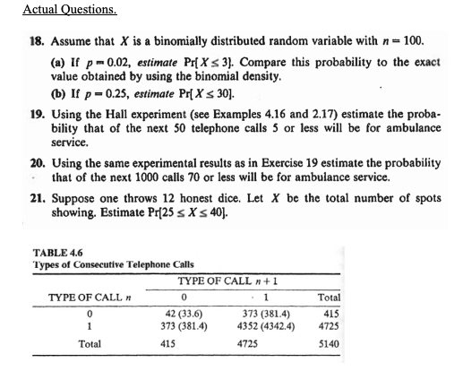 Solved Problem 19 (Use Poisson to estimate) The problem, | Chegg.com