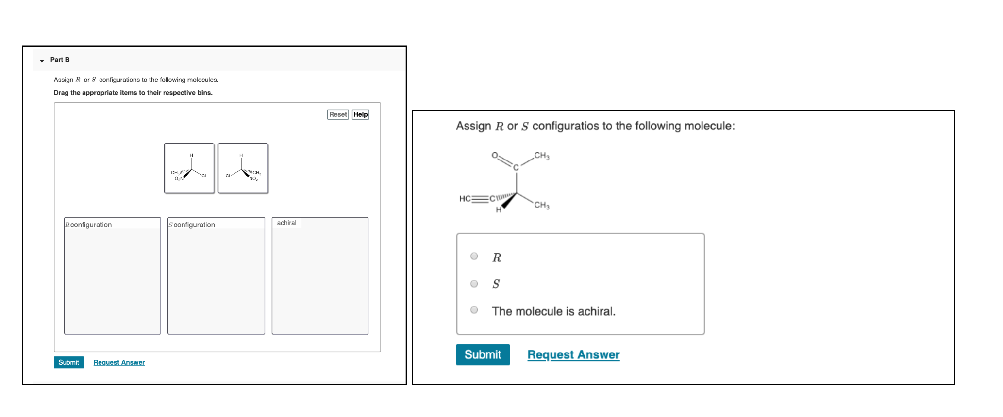 Solved Part B Assign R or S configurations to the following | Chegg.com