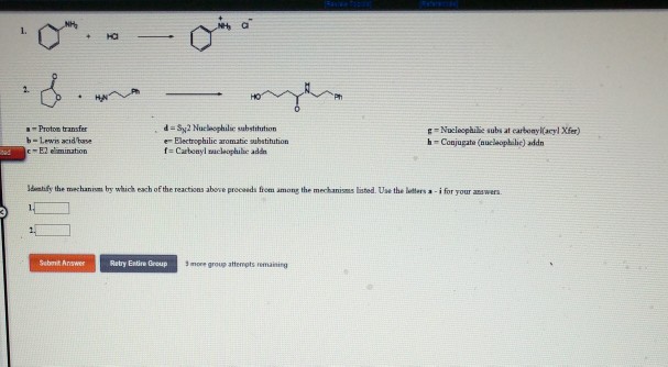 Solved Identifying Reaction Mechanisms. Identify the | Chegg.com