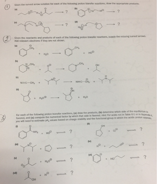 Solved Given the curved arrow notation for each of the | Chegg.com