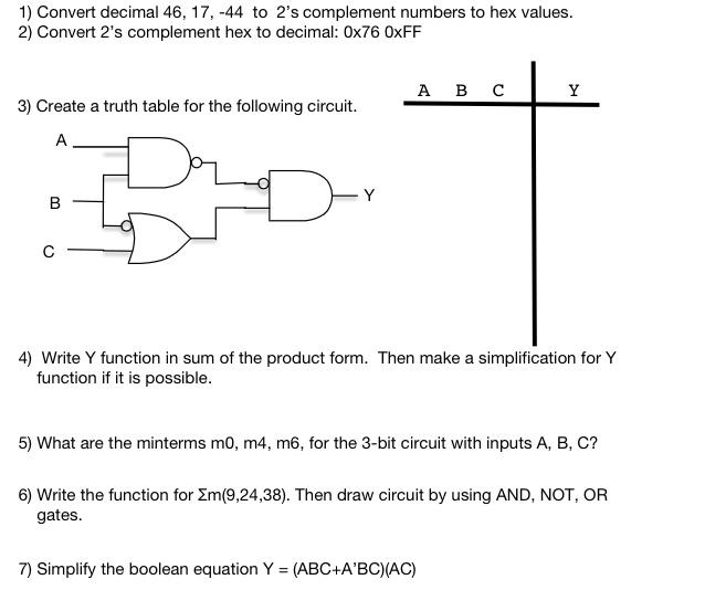Solved 1) Convert decimal 46, 17, -44 to 2's complement | Chegg.com