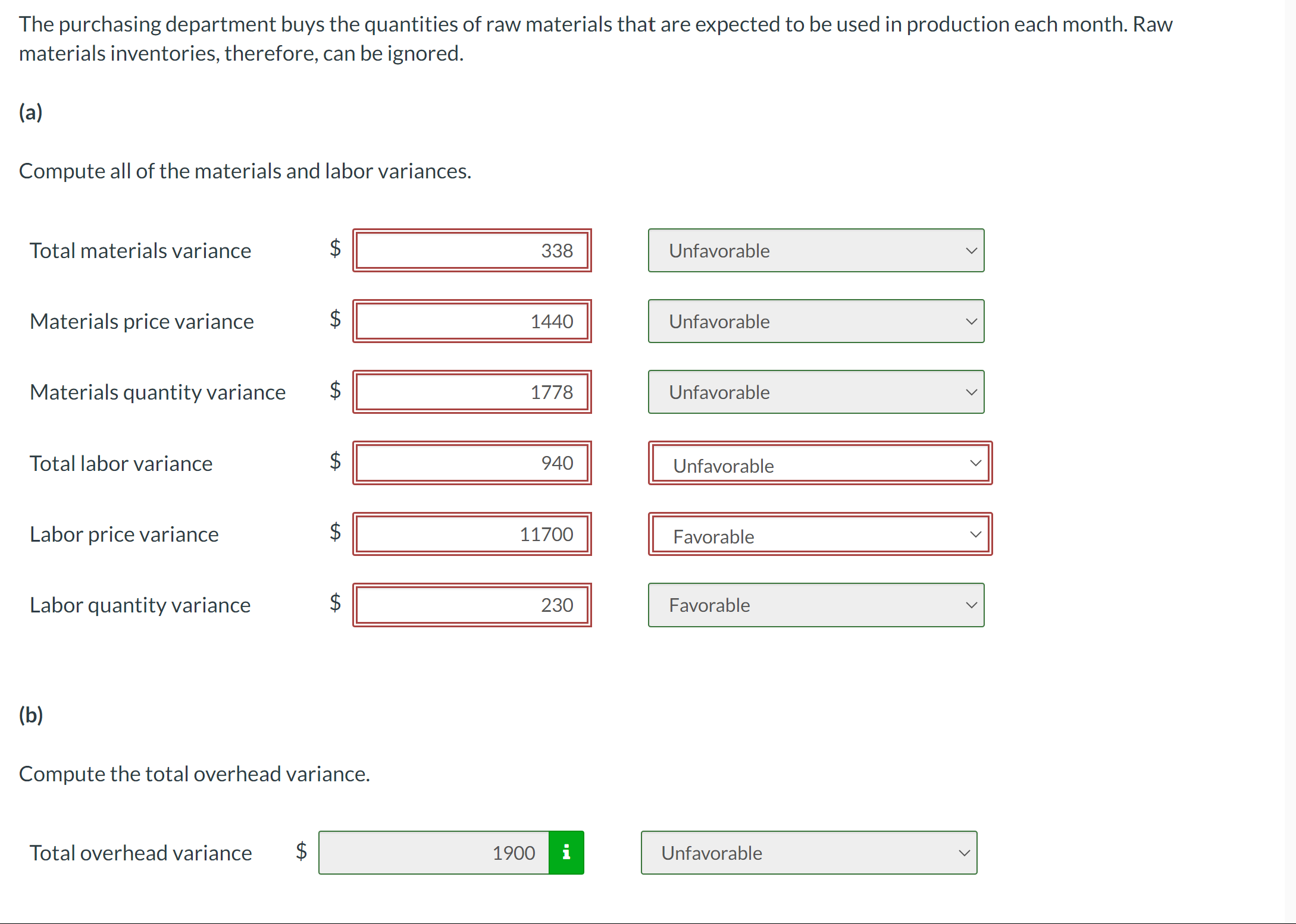 Solved The purchasing department buys the quantities of raw | Chegg.com