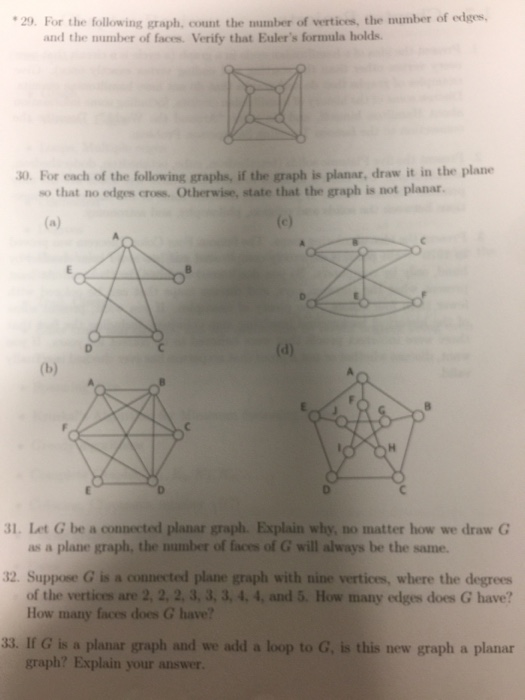 Solved 29. For the following graph, count the mumber of | Chegg.com