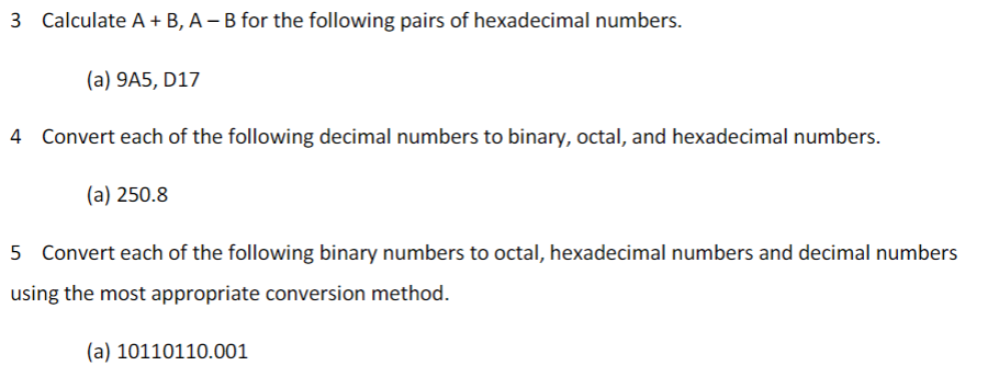 Solved 3 Calculate A+B, A-B for the following pairs of | Chegg.com