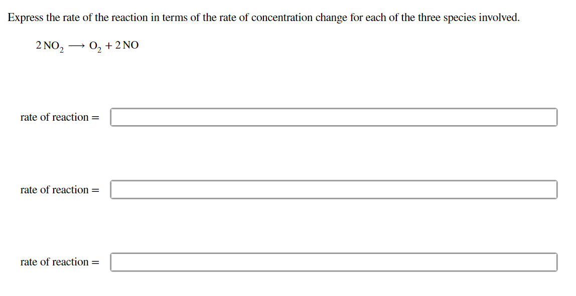 Express the rate of the reaction in terms of the rate | Chegg.com