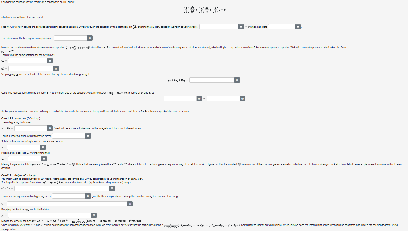 Solved Consider the equation for the charge on ﻿a capacitor | Chegg.com