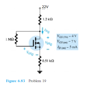 Solved 1. For the network of Fig. 6.83, determine: (a) IDQ. | Chegg.com
